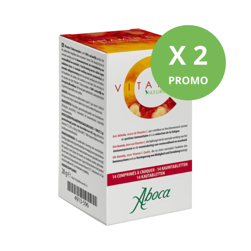 Aboca Vitamin C Naturcomplex 2 x 14 kauwtabletten | Optiphar